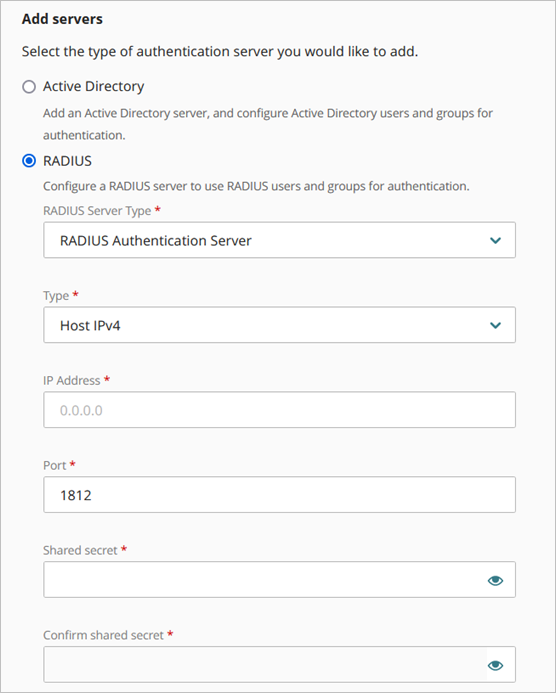 Hinzufügen von Servern zu einer Authentifizierungsdomäne