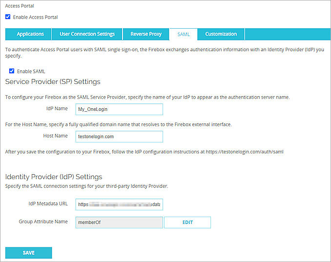 Onelogin Saml Authentication With Watchguard Access Portal Integration Guide