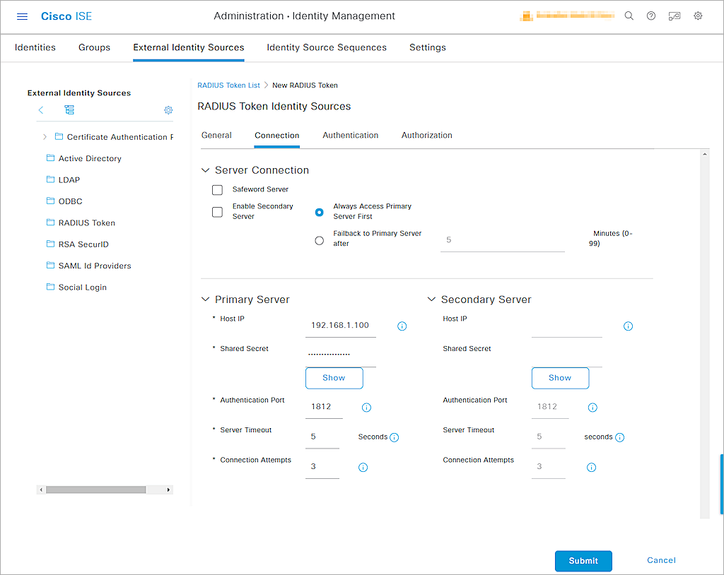 Cisco ISE RADIUS Integration with AuthPoint