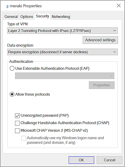 Cisco Meraki L2TP VPN Integration with AuthPoint