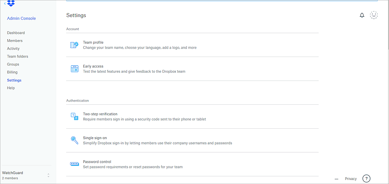 Dropbox Integration with AuthPoint