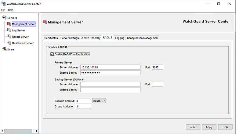 WatchGuard Management Server Integration with AuthPoint