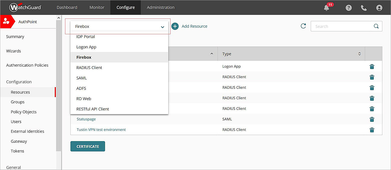 Firebox Mobile VPN with SSL Integration with AuthPoint