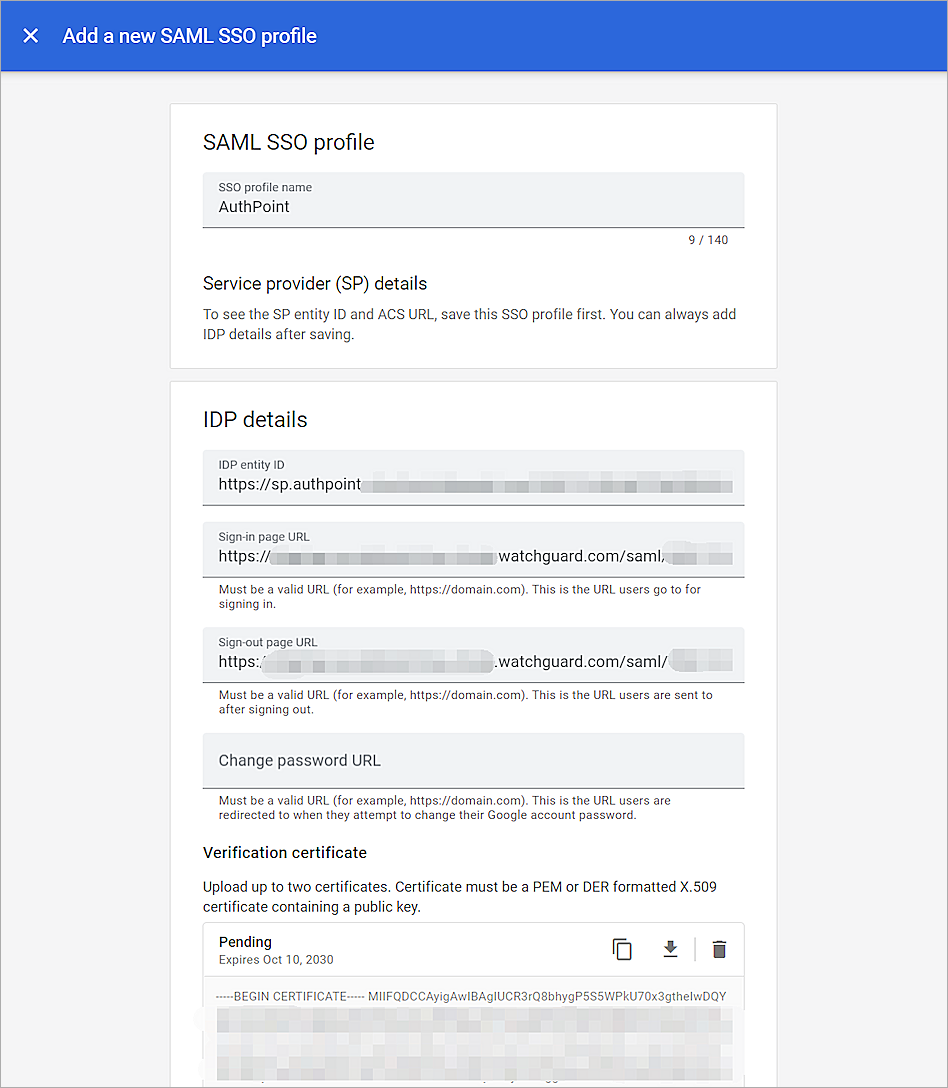 Google Workspace Integration with AuthPoint