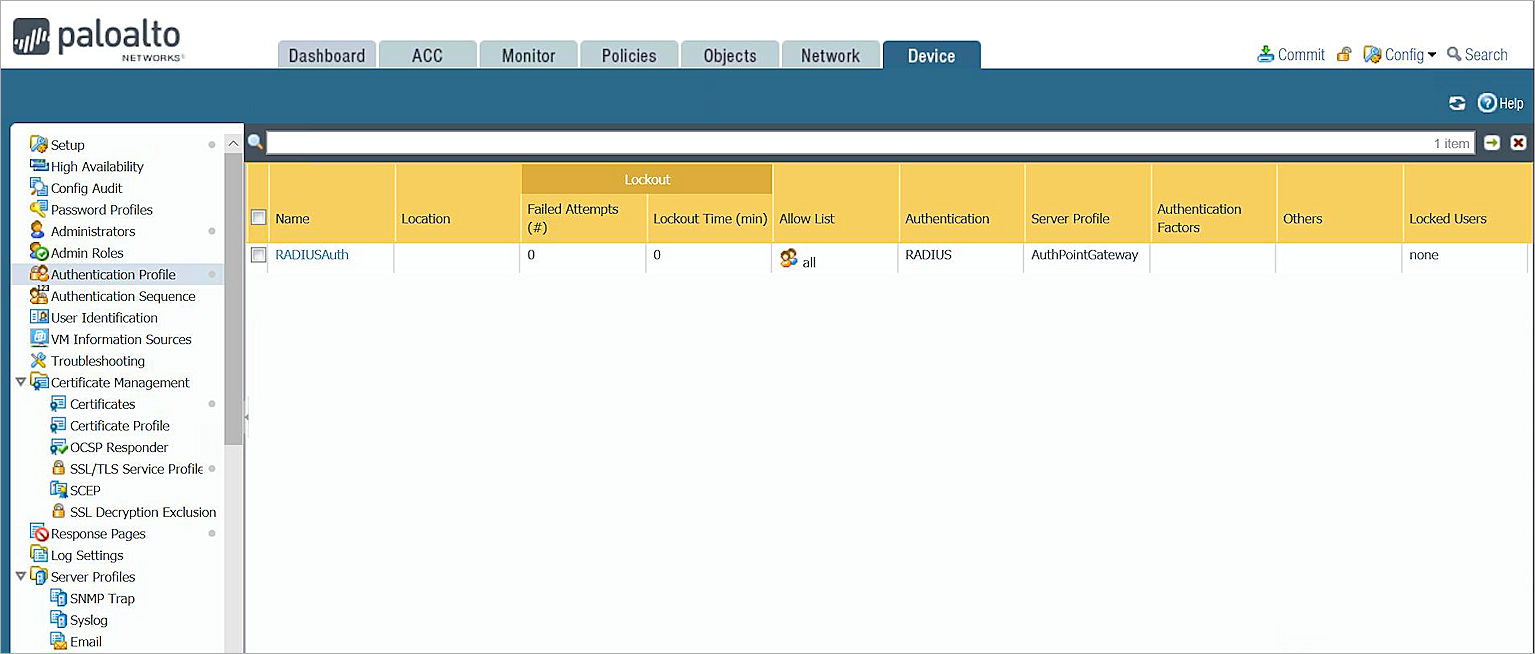 Palo Alto Networks GlobalProtect Integration with AuthPoint