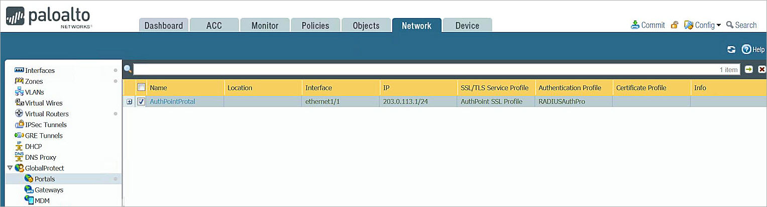 Palo Alto Networks GlobalProtect Integration with AuthPoint