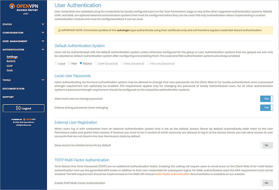 OpenVPN Access Server Integration with AuthPoint