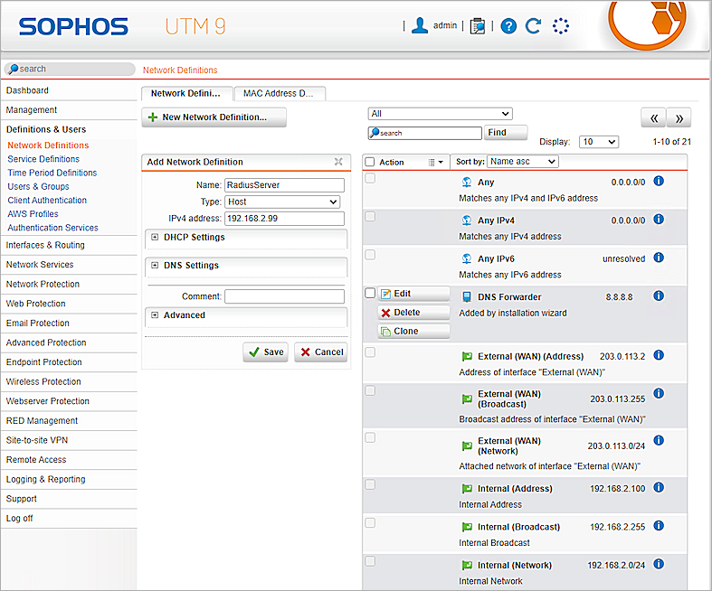 Sophos UTM Integration with AuthPoint