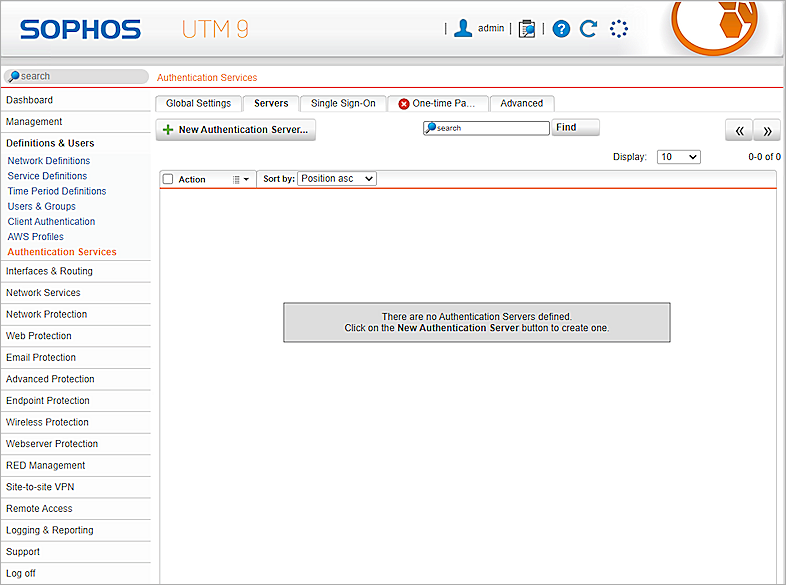 Sophos UTM Integration with AuthPoint