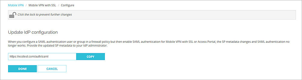 Firebox Mobile VPN with SSL and SAML Integration with Duo and AuthPoint