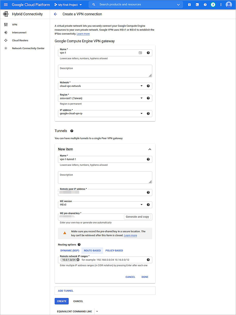 Google Cloud BOVPN Virtual Interface Integration Guide