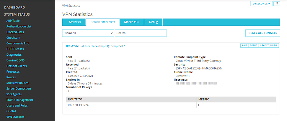 Sophos XG Firewall BOVPN Virtual Interface Integration Guide