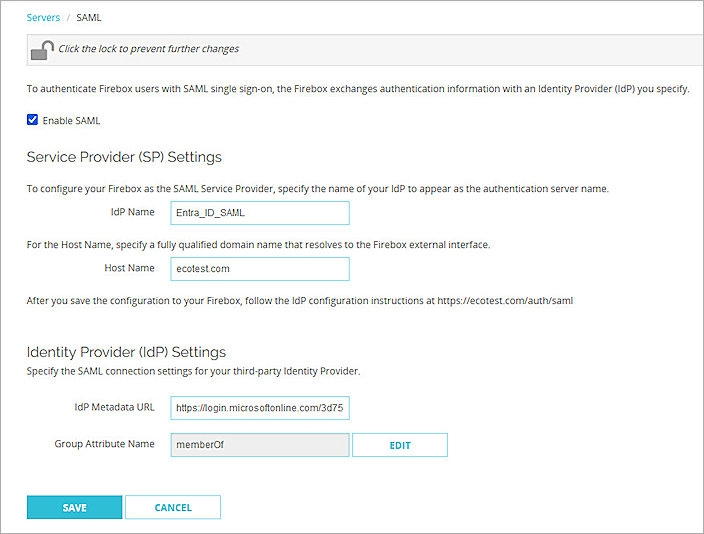Microsoft Entra ID SAML Authentication with Firebox Mobile VPN with SSL ...