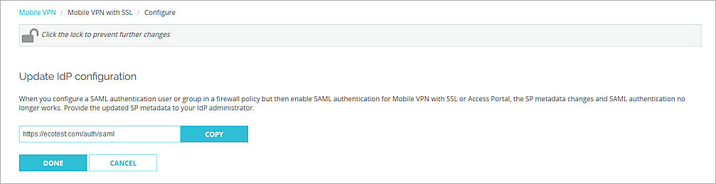 Microsoft Entra ID SAML Authentication with Firebox Mobile VPN with SSL ...