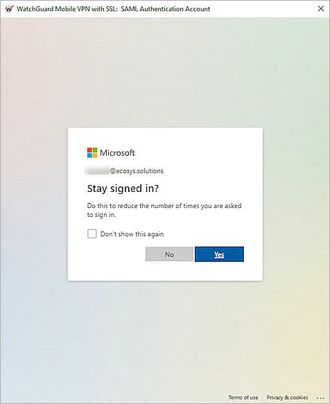Microsoft Entra ID SAML Authentication with Firebox Mobile VPN with SSL ...