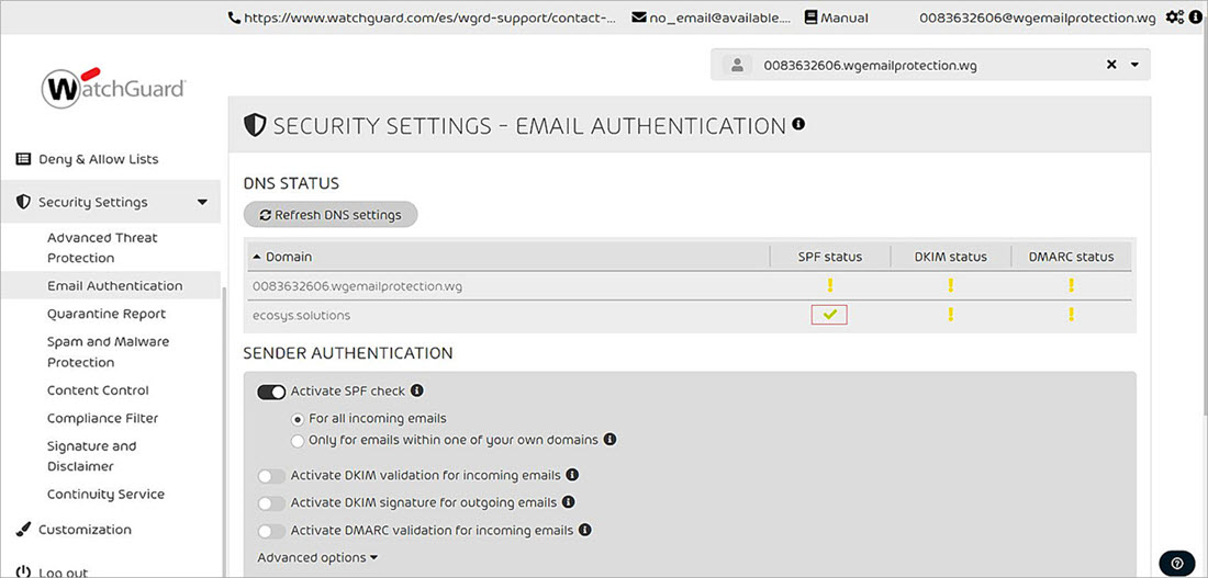 WatchGuard Email Protection Integration with Microsoft 365