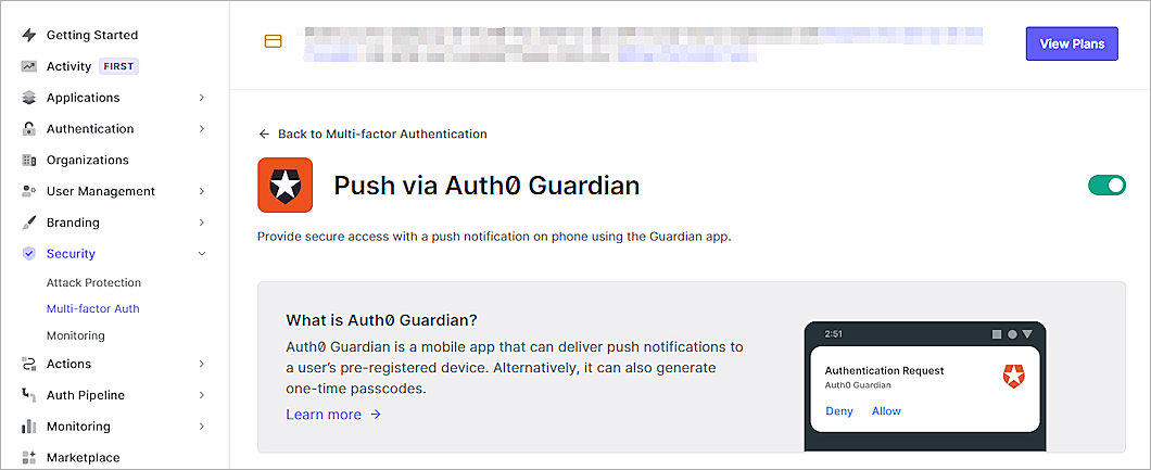 WatchGuard Account SSO Integration with Auth0