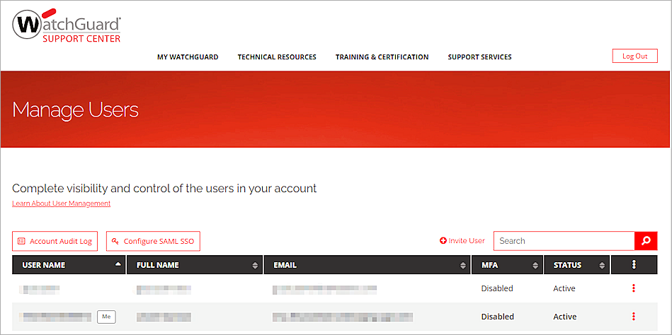 WatchGuard Account SSO Integration with Auth0