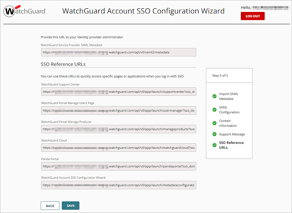 WatchGuard Account SSO Integration with Auth0
