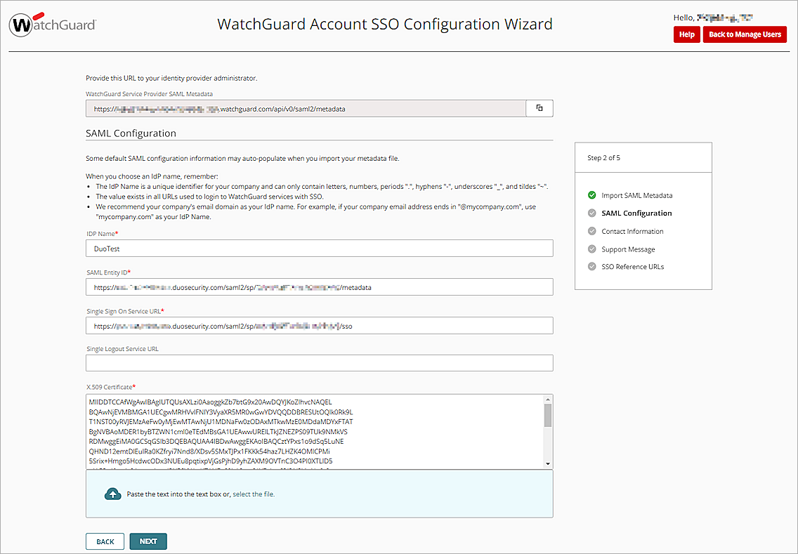 WatchGuard Account SSO Integration with Duo and Active Directory