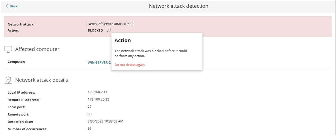 Exclude a Network Attack Detection (Windows Computers)