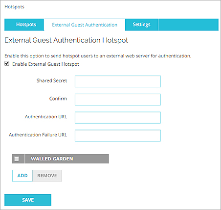 Configure an External Guest Authentication Hotspot