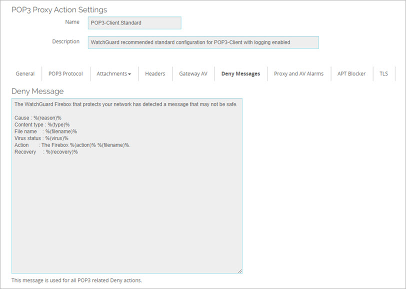 POP3-Proxy: Deny Message