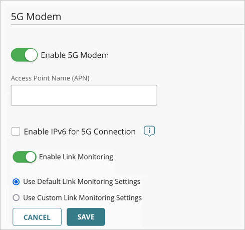 Configure a Firebox 4G LTE or 5G Modem