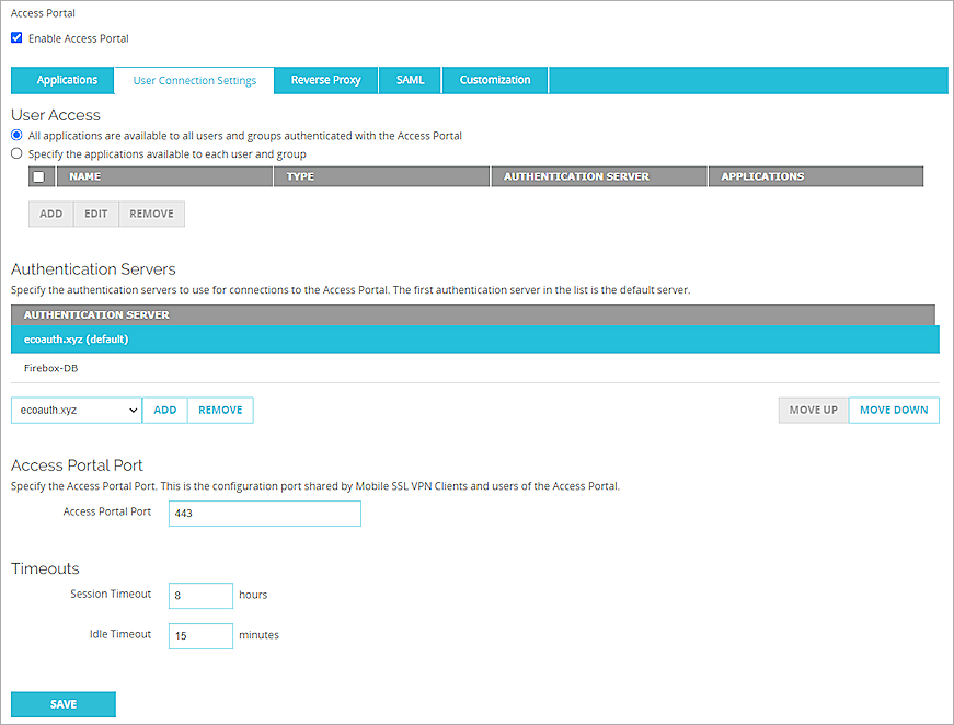 Azure Active Directory Users with WatchGuard Access Portal Integration Guide