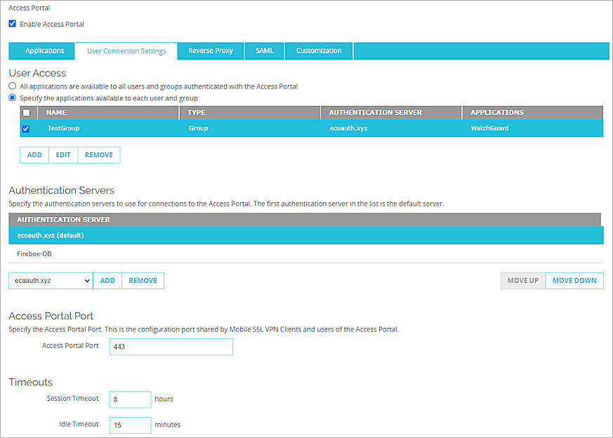 Azure Active Directory Users with WatchGuard Access Portal Integration Guide