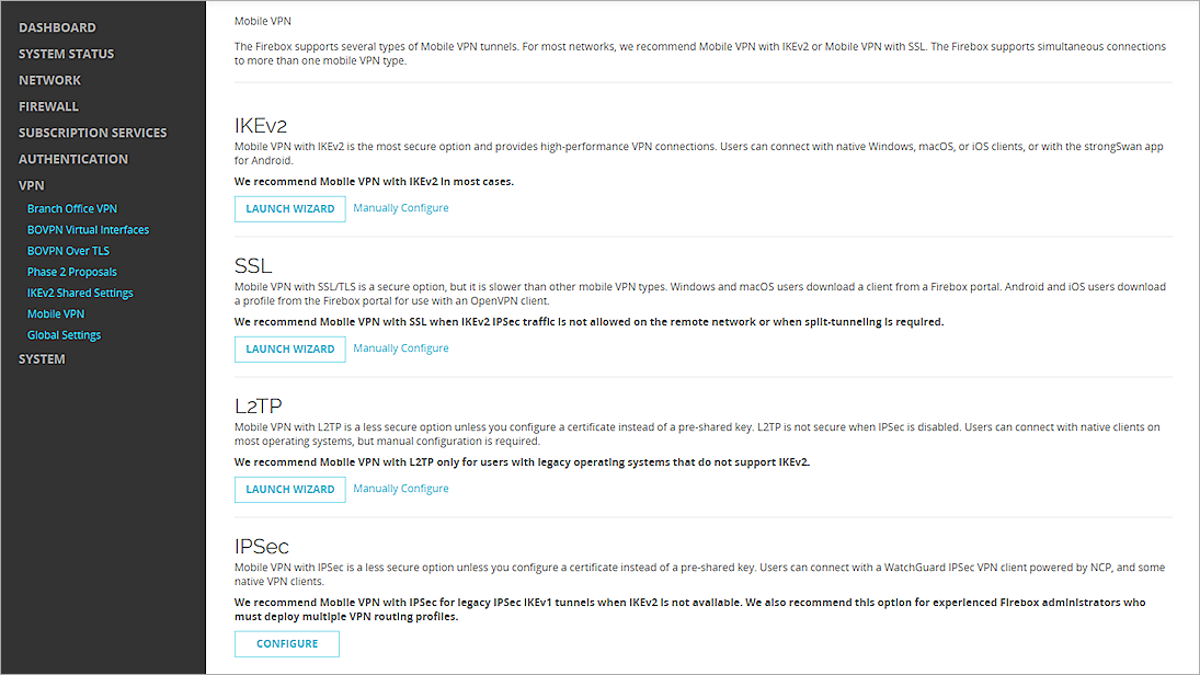 Firebox Mobile VPN with L2TP Integration with AuthPoint for Azure Active Directory Users