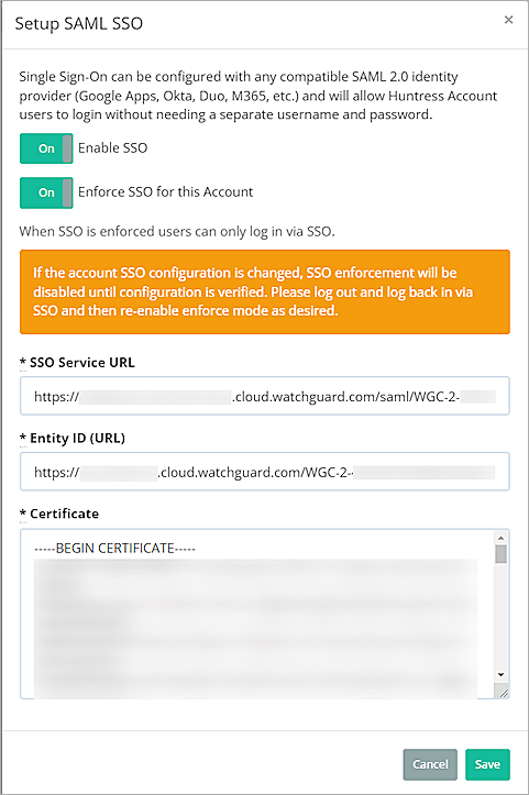 Huntress Integration with AuthPoint