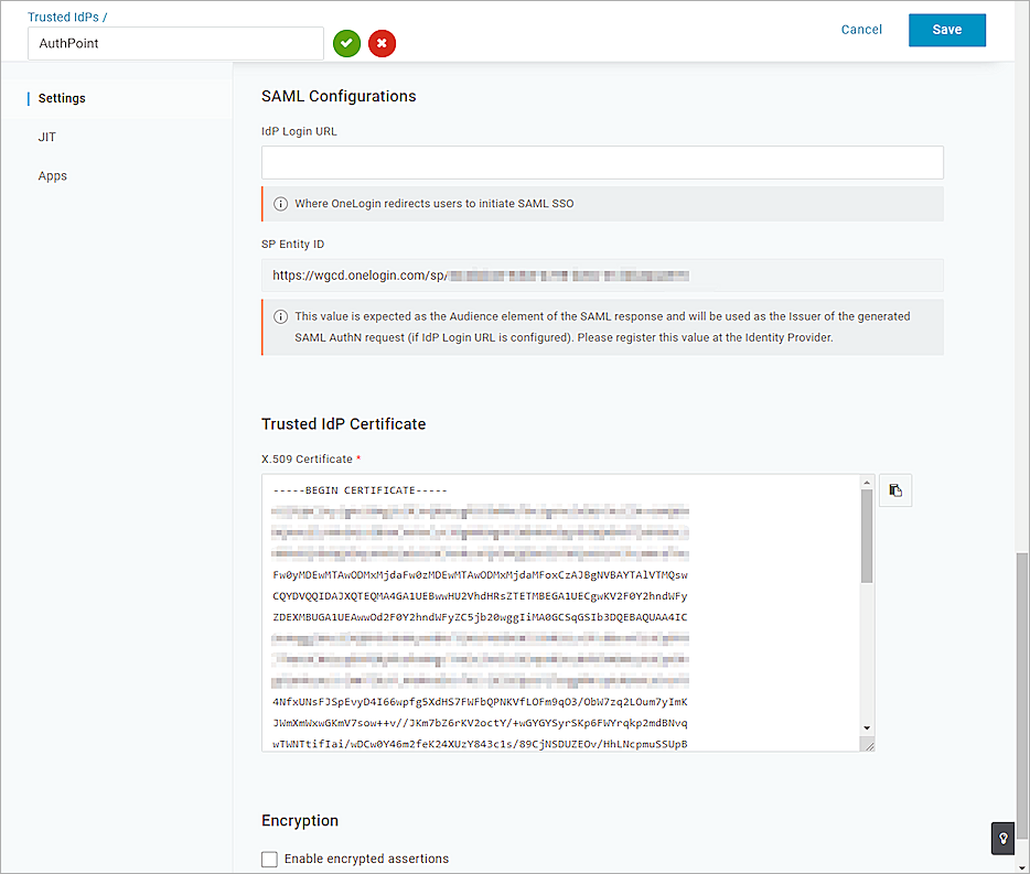 OneLogin Integration with AuthPoint