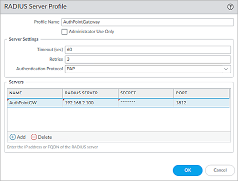 Palo Alto Networks GlobalProtect Integration with AuthPoint