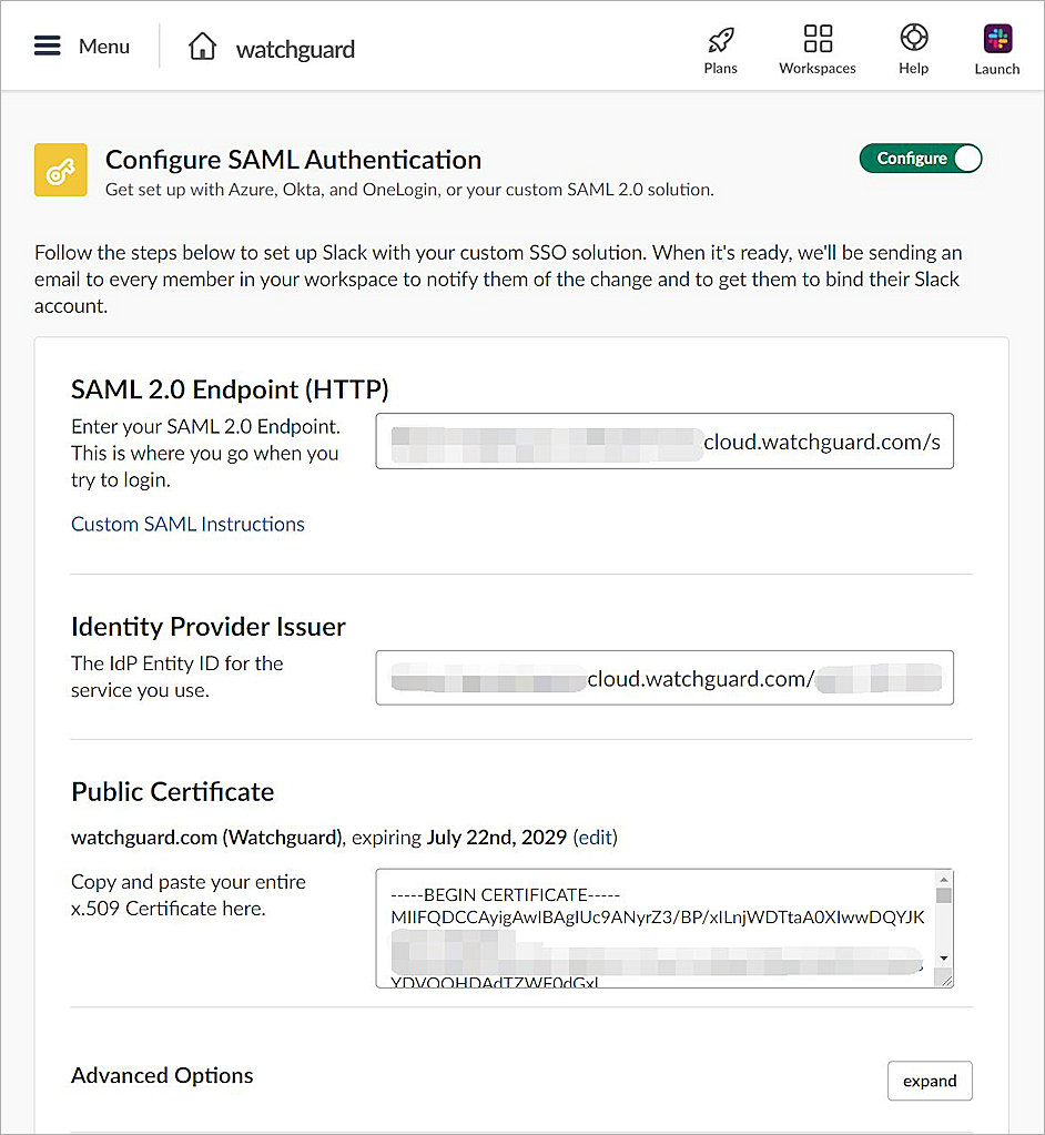 Slack Integration with AuthPoint