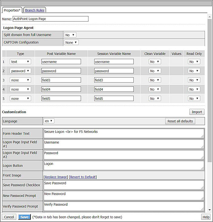 F5 BIG-IP APM RADIUS Integration with AuthPoint