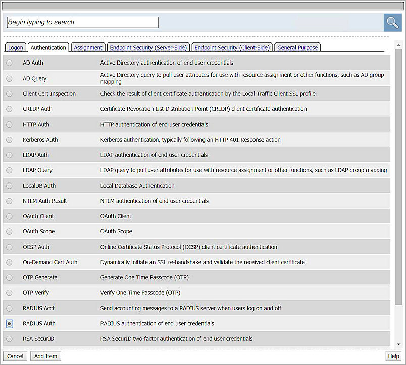 F5 BIG-IP APM RADIUS Integration with AuthPoint