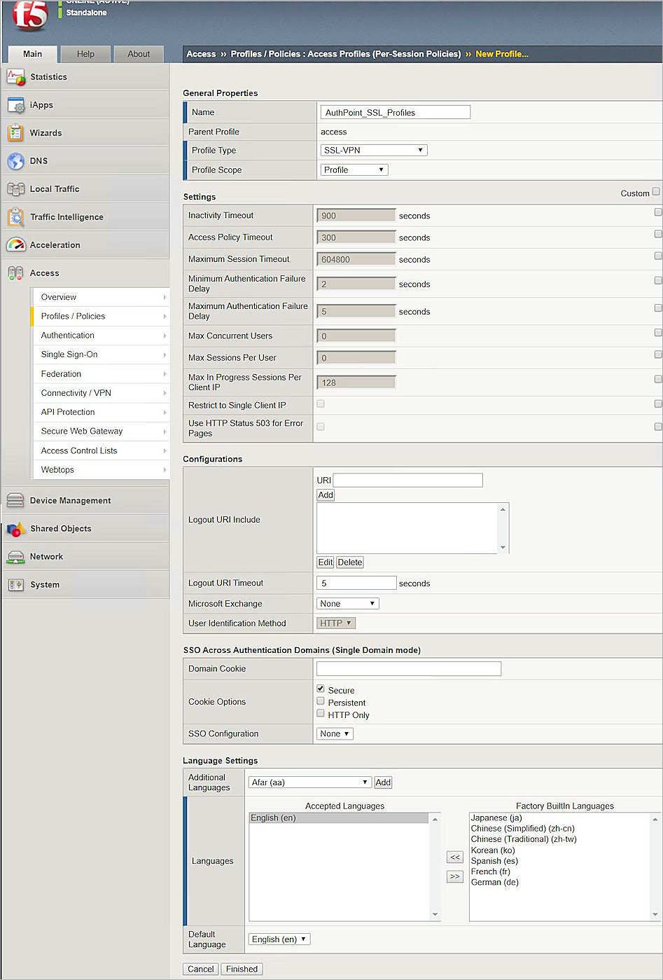 F5 BIG-IP APM RADIUS Integration with AuthPoint