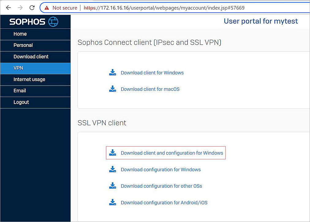 Sophos Firewall SSL VPN Integration with AuthPoint