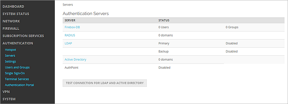 Firebox Authentication Portal Integration with Azure AD Users