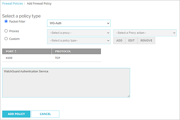 Firebox Authentication Portal Integration with Azure AD Users