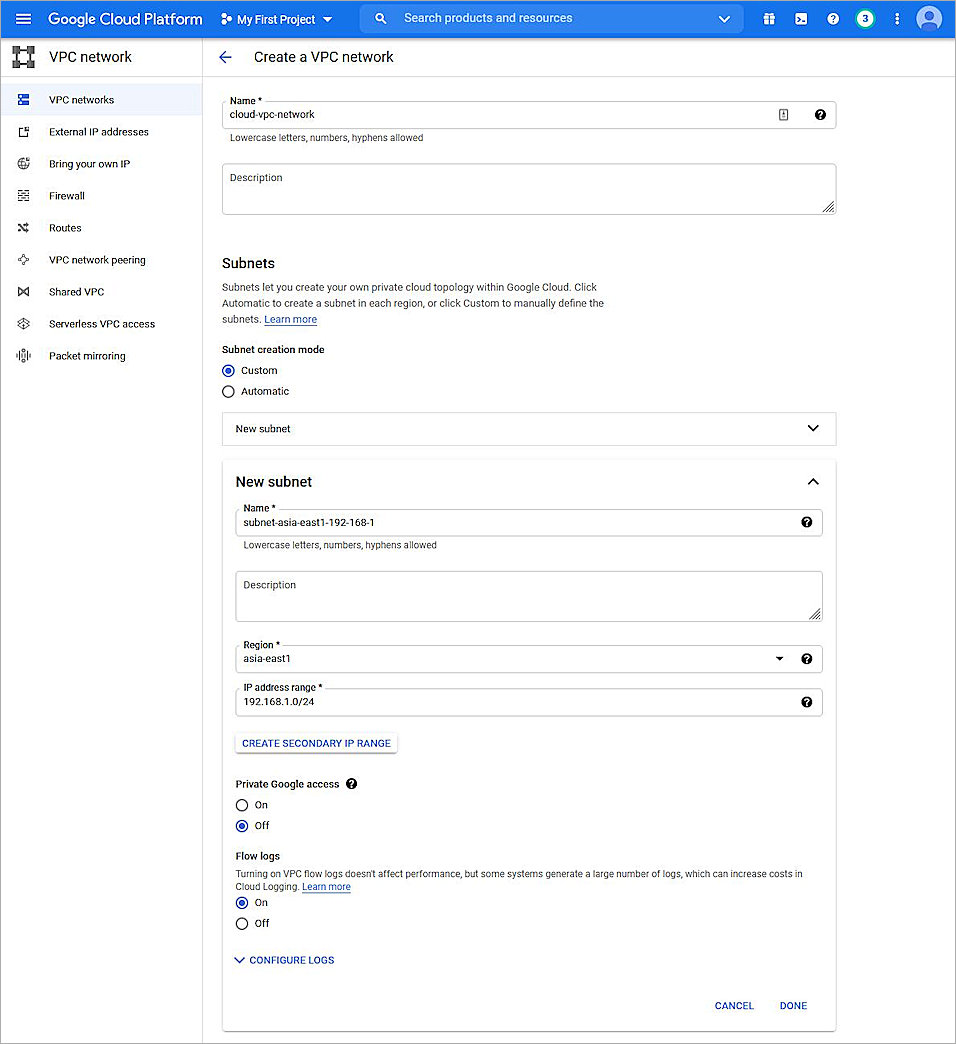 Google Cloud BOVPN Virtual Interface Integration Guide