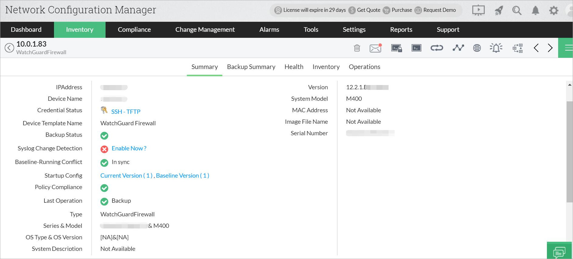 ManageEngine Network Configuration Manager Integration Guide