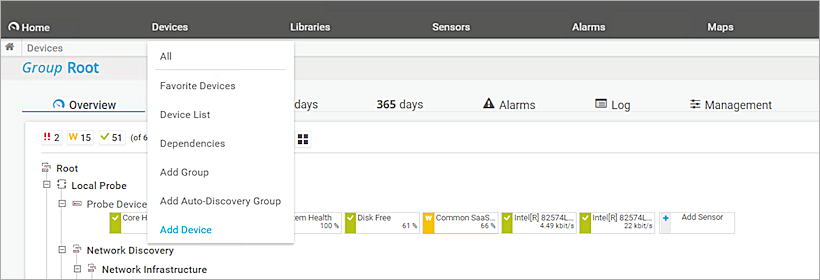 PRTG Integration Overview