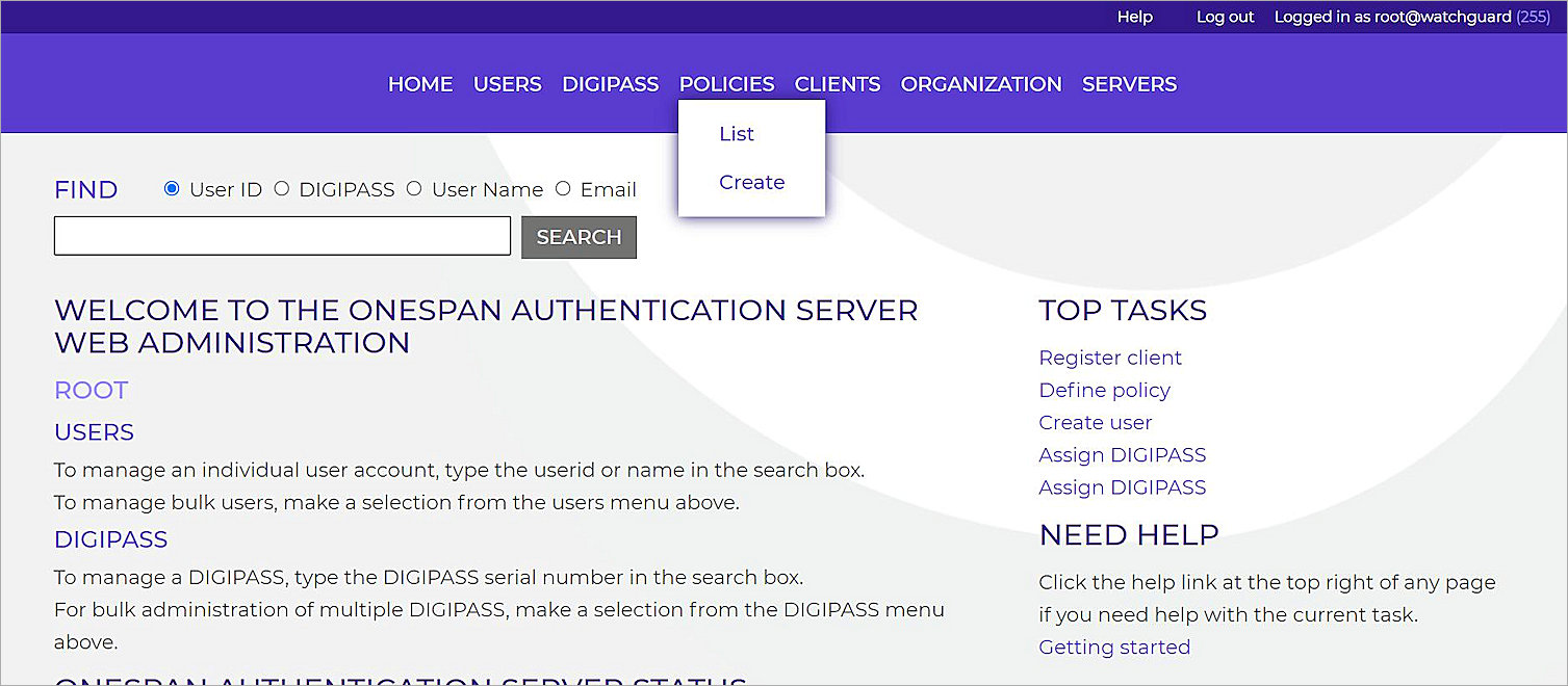 OneSpan Authentication Server Integration Guide