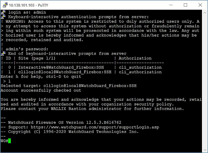 WALLIX Bastion and Firebox Integration Guide