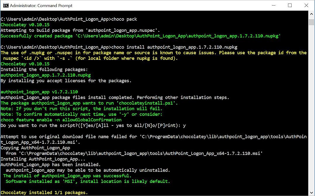 Chocolatey for Installation of WatchGuard Endpoint Software