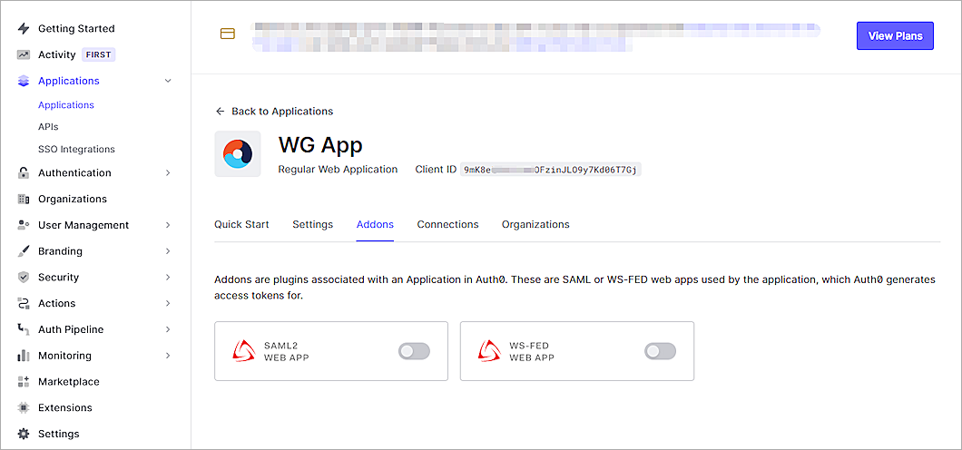 WatchGuard Account SSO Integration with Auth0