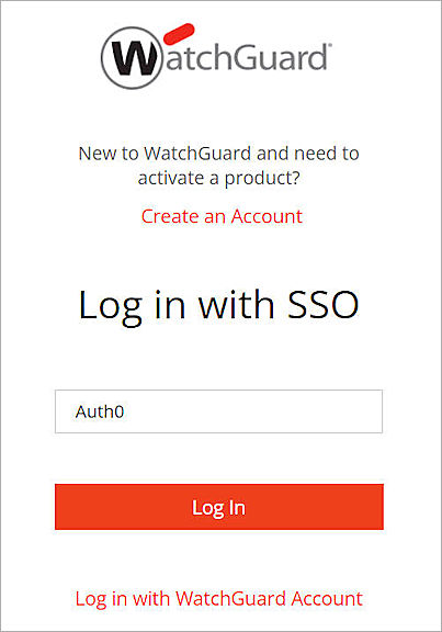 WatchGuard Account SSO Integration with Auth0
