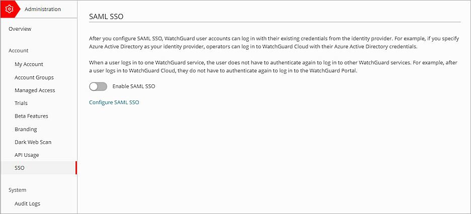 WatchGuard Account SSO Integration with Duo and AuthPoint